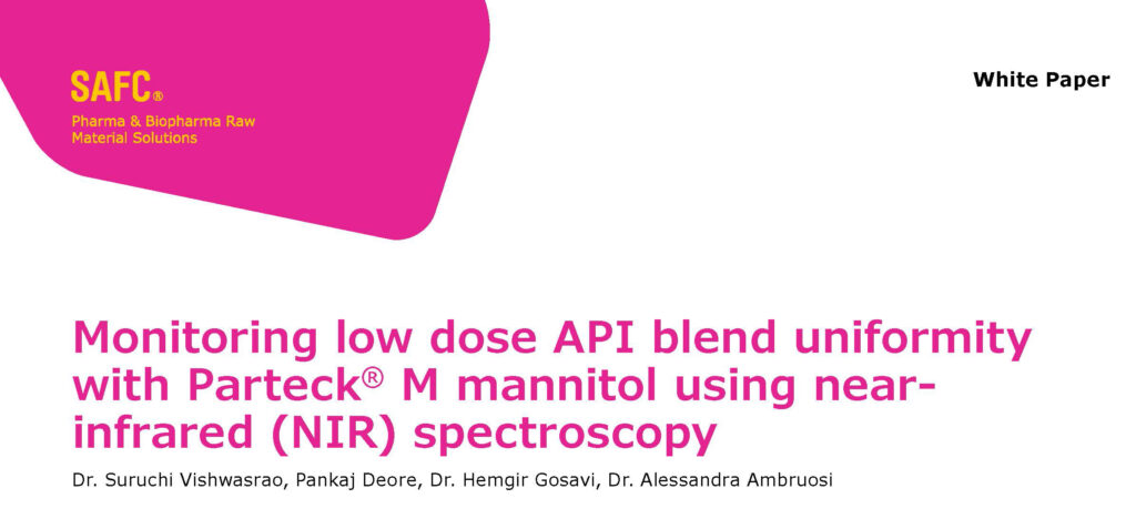 WHITEPAPER - Monitoring Low Dose API Blend Uniformity With Parteck® M ...
