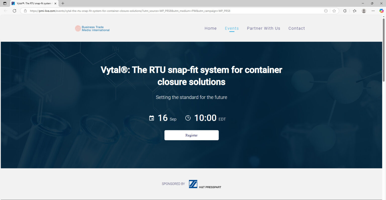WEBINAR - Vytal: The RTU Snap-Fit System for Container Closure Solutions – Setting the Standard ...